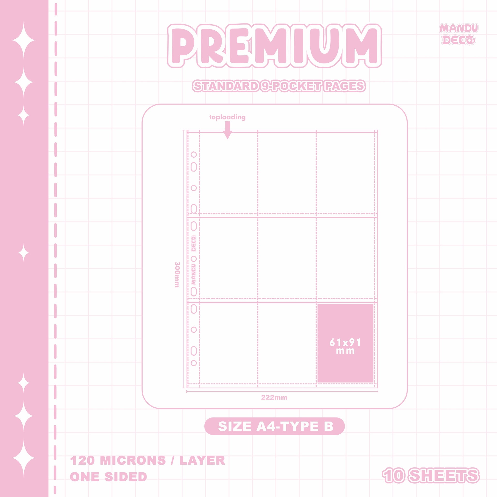 [B-GRADE] STANDARD A4 POCKET PAGES – Mandu Deco