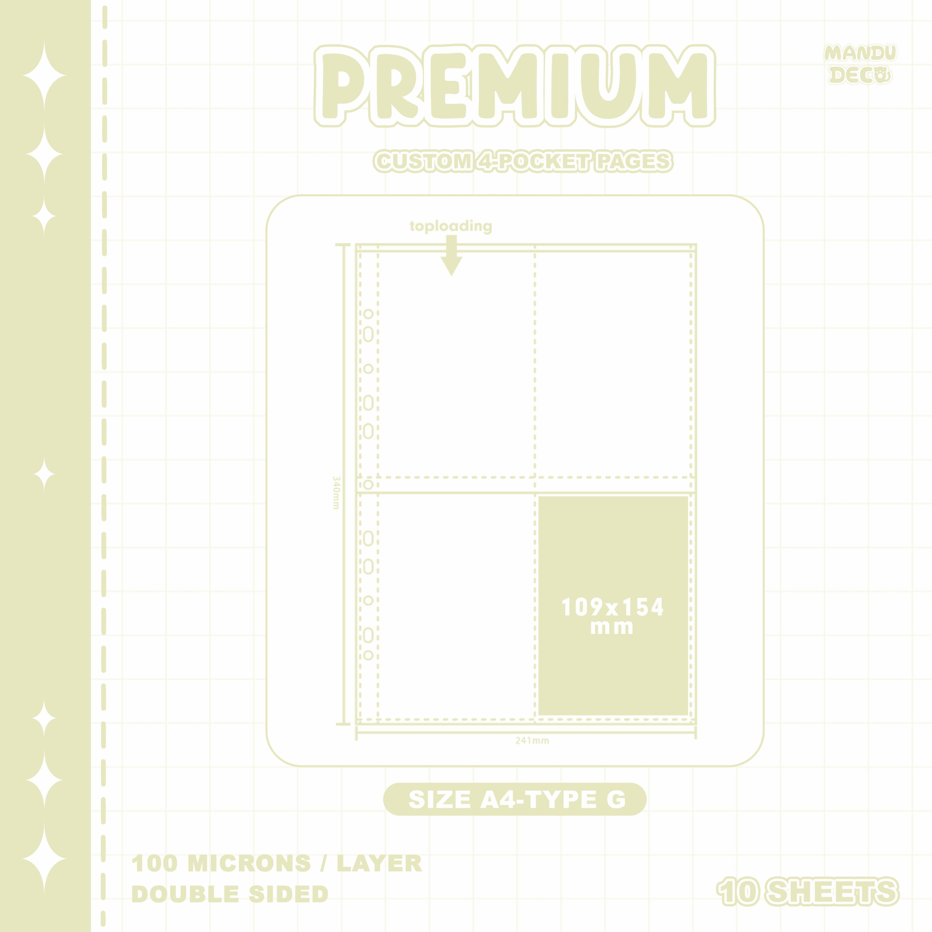 CUSTOM A4 POCKET PAGES – Mandu Deco