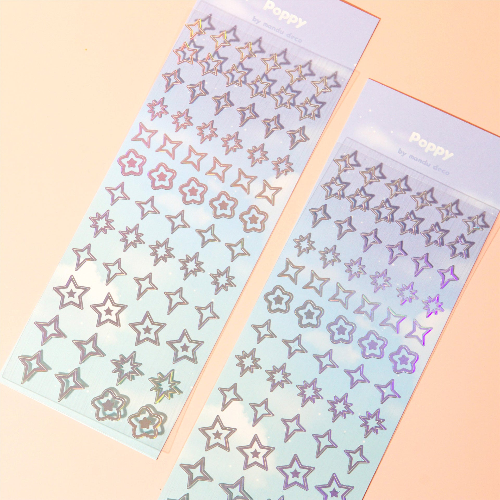 POPPY STAR FOIL STICKERS – Mandu Deco