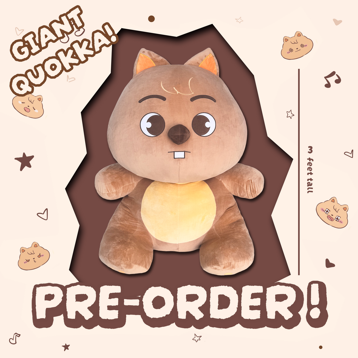 PELUCHE GIGANTE HAN QUOKKA DE 1 M DE ALTO – Mandu Deco