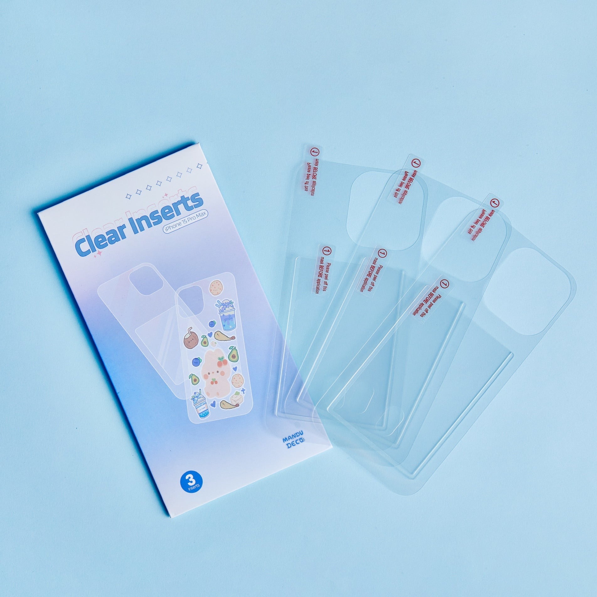 CLEAR PHONE CASE INSERTS (3 PACK) – Mandu Deco