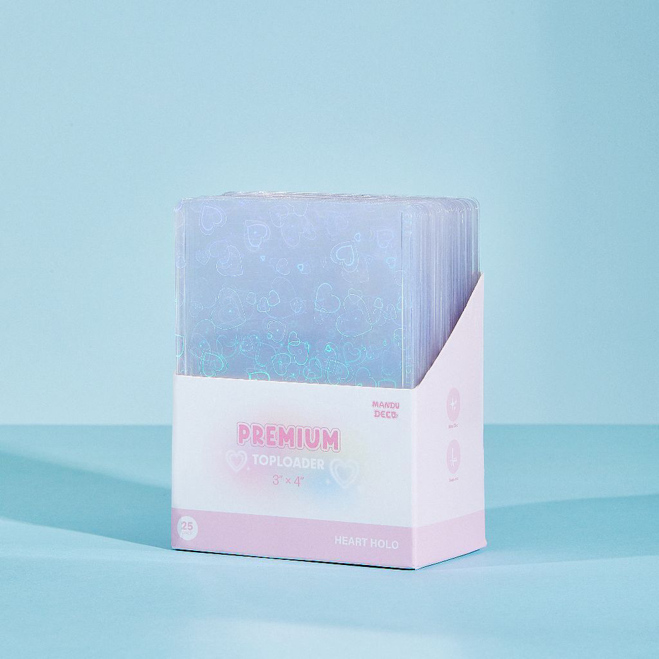 PREMIUM HEART HOLO 3 X 4" TOPLOADER – Mandu Deco