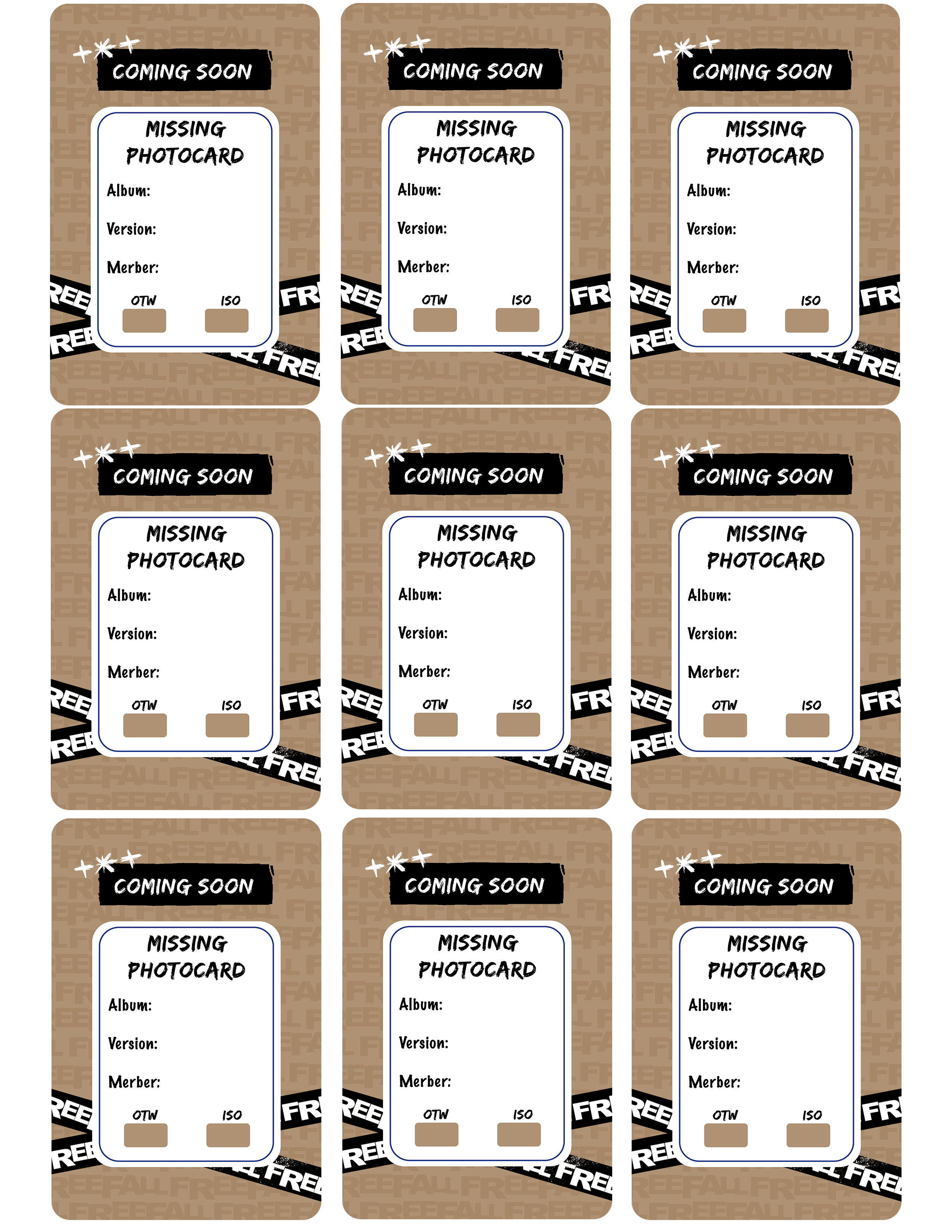 TXT FREEFALL BINDER FILLER (PRINT FILE) – Mandu Deco