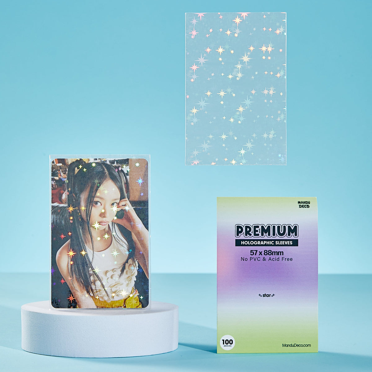 [LAST RESTOCK]: PREMIUM HOLOGRAPHIC PHOTOCARD SLEEVES - STAR VERSION – Mandu Deco