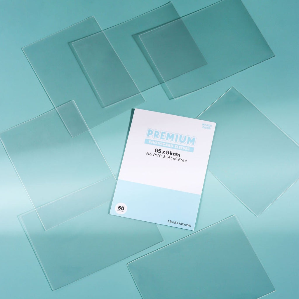 PREMIUM PHOTOCARD SLEEVES - BLUE VERSION (65x91MM) – Mandu Deco