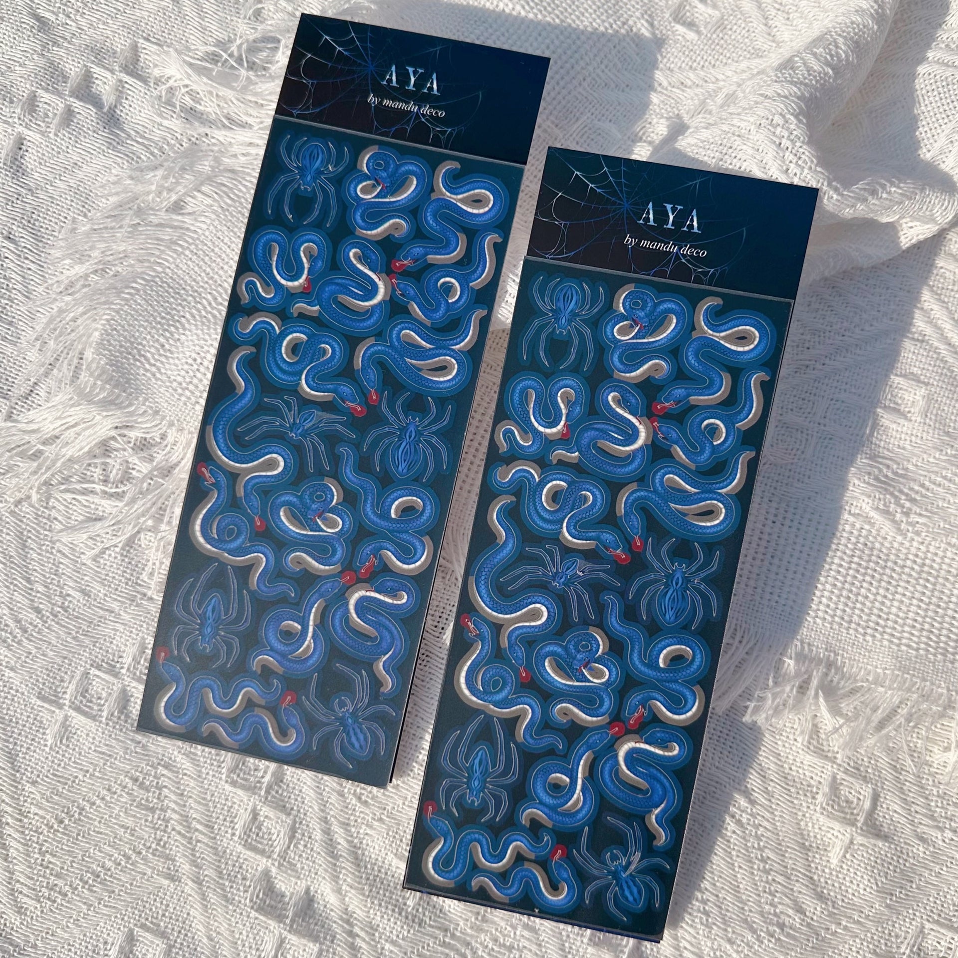 AYA BLUE SNAKE STICKERS – Mandu Deco